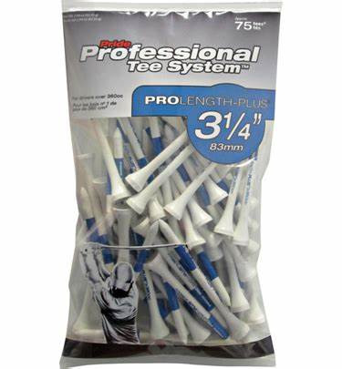 Pride 3 1/4" PTS Pro Length Plus Tees Wood 75pk - Golf Central Halifax