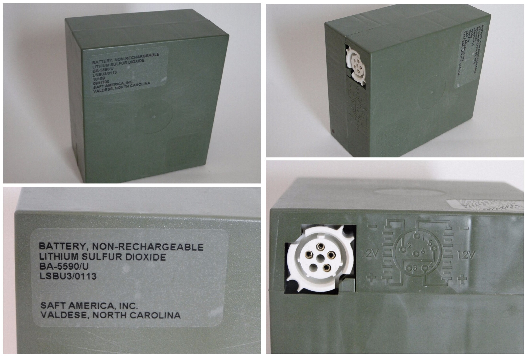 Saft BA-5590 B/U, 12 / 24 Volt, Primary Lithium Battery, Lithium Sulfur ...