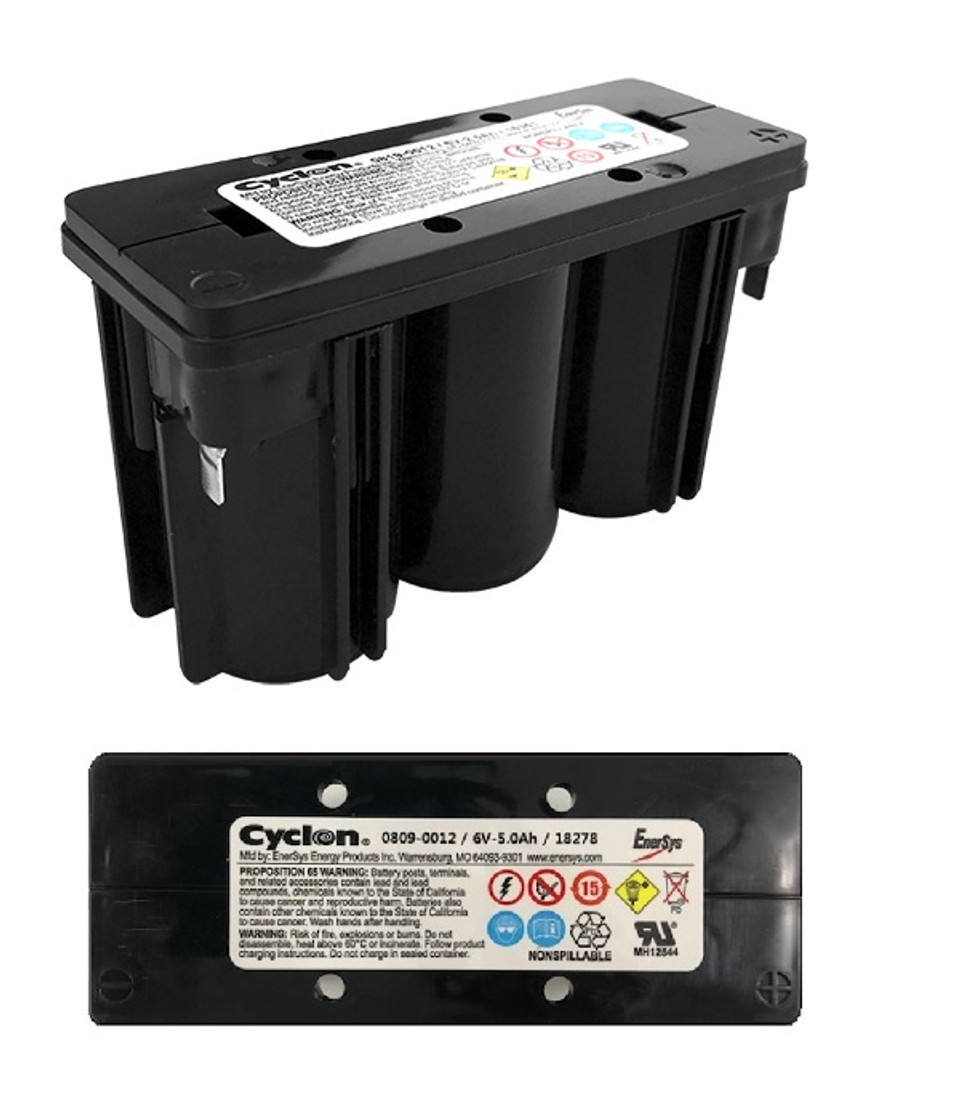 0809-0012 Enersys Cyclon Monobloc, 6 Volt, 5 AH, Battery