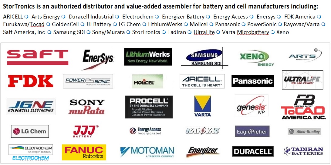 StorTronics carries Battery manufacturers, Saft, PowerSonic ...