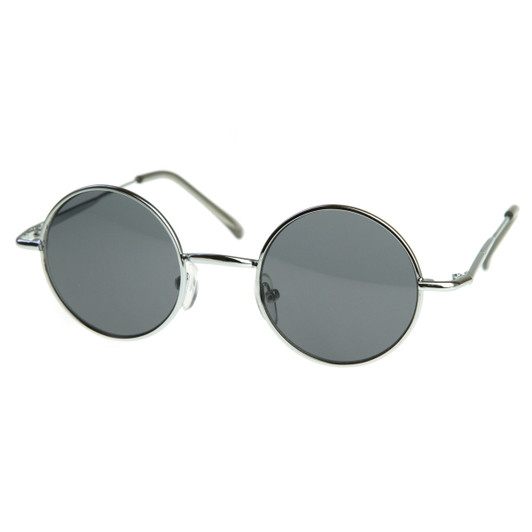 Small Retro Lennon Inspired Style Neutral-Colored Lens Round Metal ...