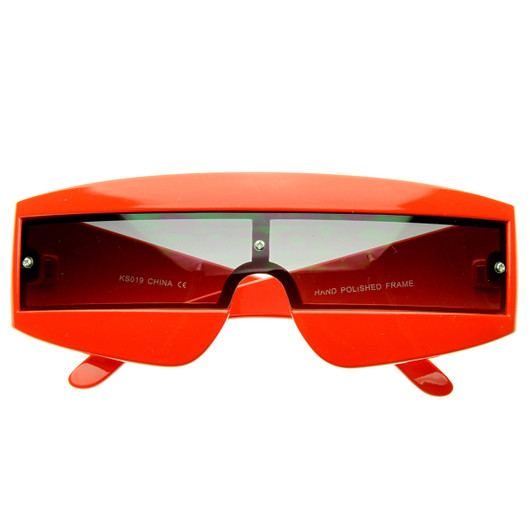 Futuristic Wrap Around Monoblock Shield Sunglasses
