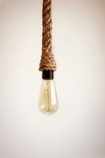 3ft Rope Pendant - Hand wrapped in rope for pendent lighting, nautical ...