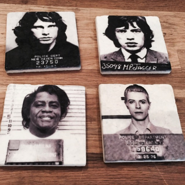 Tile Celebrity Mugshot Coasters - Goldenbar