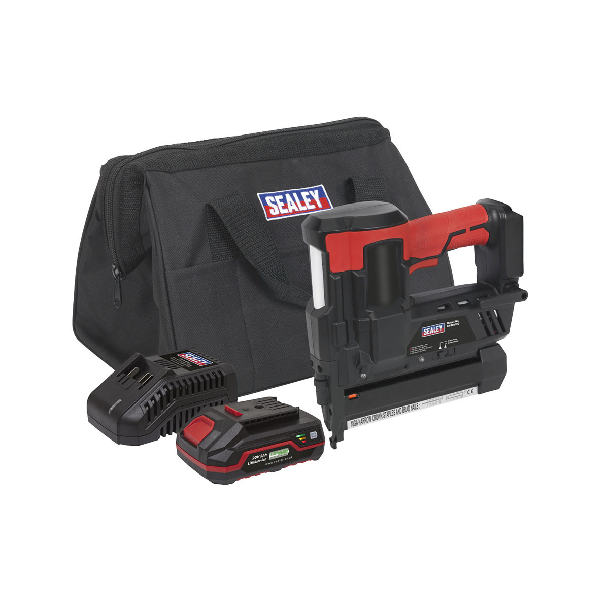 Sealey CP20VNGKIT1 20V Cordless Nail/Staple Gun with 1x 2.0Ah Battery ...