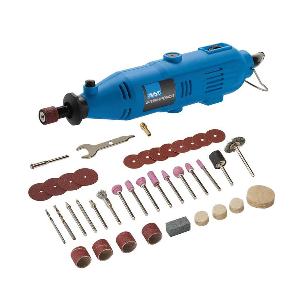 Draper 98521 135W Rotary Multi-Tool and Accessory Kit (40 Pieces ...