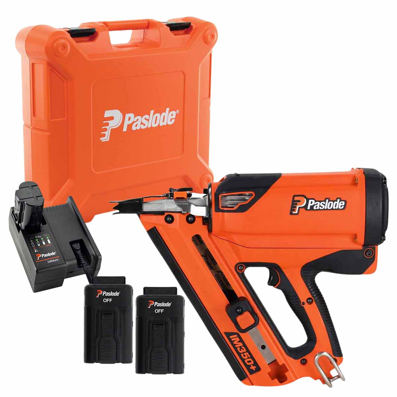Paslode IM350 Fix Gas Framing Nailer 2x 2.1Ah Batteries Toolden
