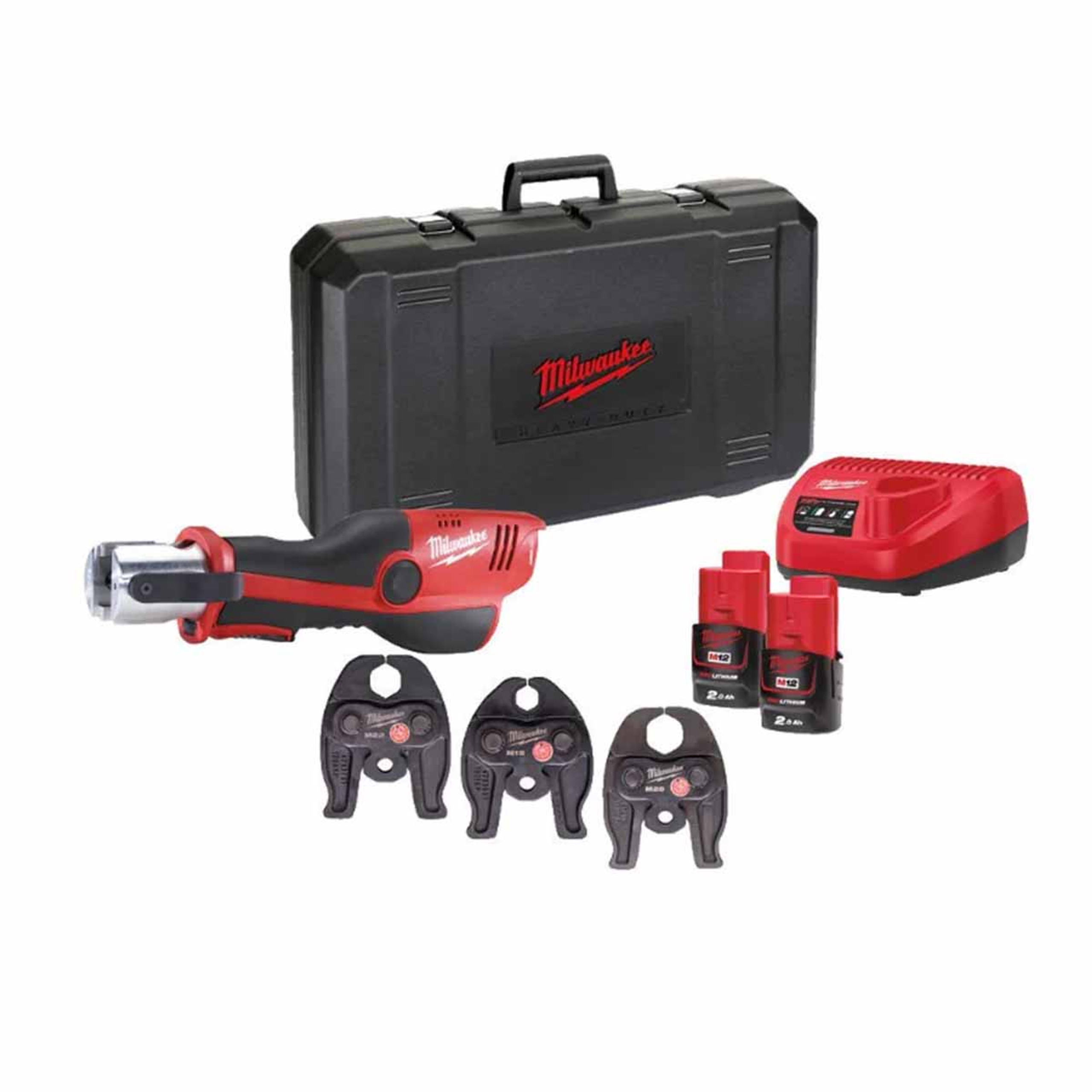 Milwaukee M12 HPT 202C M SET Force Logic Hydraulic Press Tool with 2 x 2.0Ah Toolden