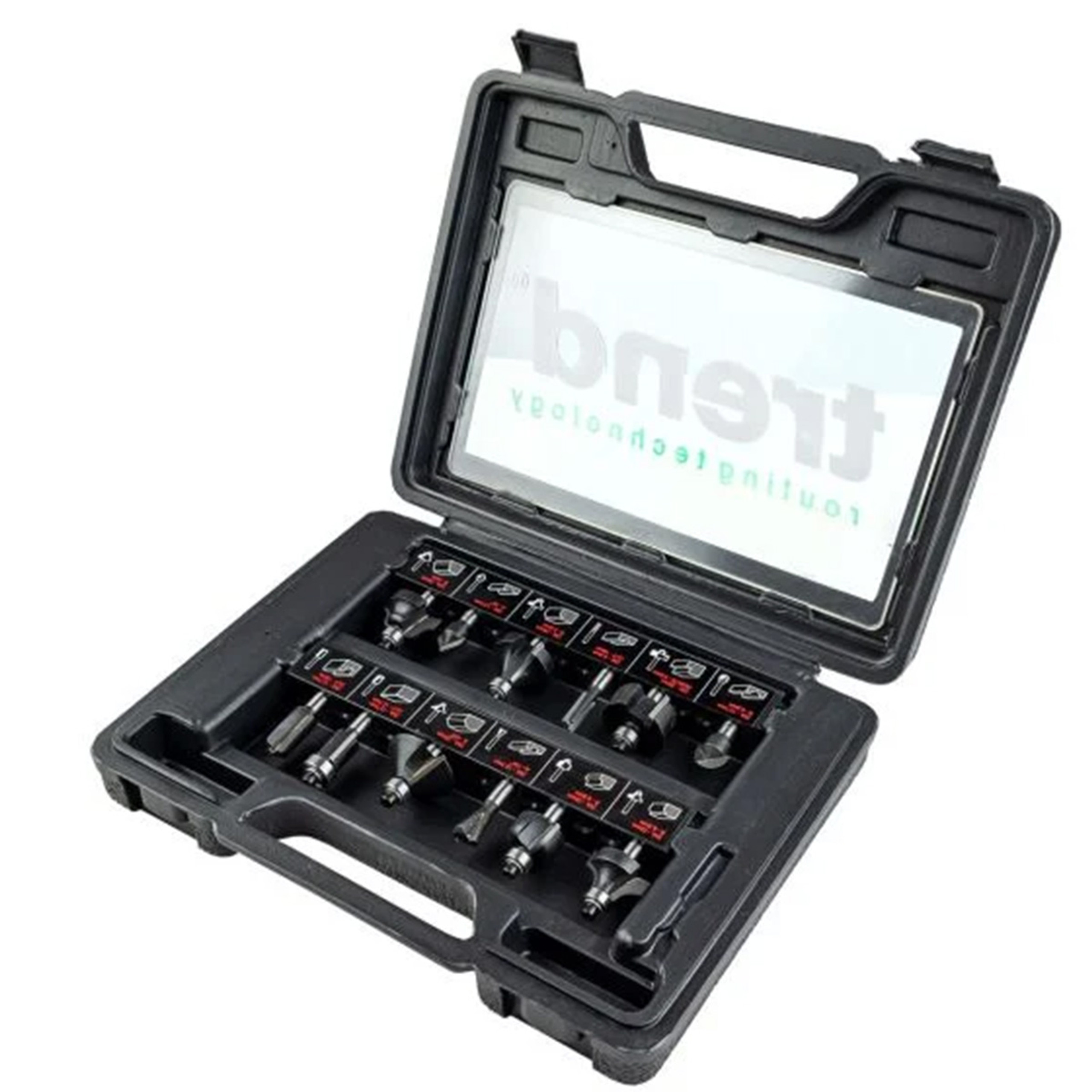 Trend SET SS8X1 4TC 1 4 Shank TCT Starter Router Bit Set 12 Pack Toolden