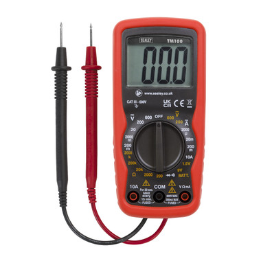 Sealey TM100 Professional Digital Multimeter - 6 Function | Toolden
