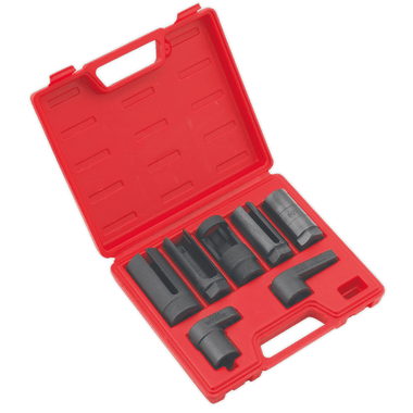Sealey SX032 Oxygen Sensor Socket Set 7pc 3/8" & 1/2"Sq Drive | Toolden