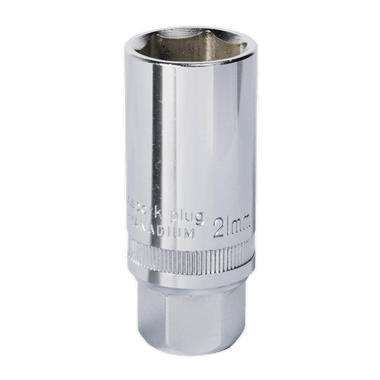 Sealey AK6541 Spark Plug Socket 21mm 3/8"Sq Drive Magnetic | Toolden
