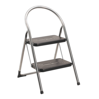 Sealey ASL2 Step Stool 2-Tread 150kg Capacity EN14183 | Toolden