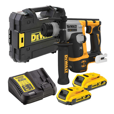 DeWalt DCH172D2 18V SDS+ Hammer Drill & 2x 2.0Ah Batteries | Toolden
