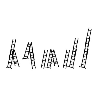 Zarges ZAR41524 Skymaster Industrial Combination Ladder 3-Part 3 x 14 ...