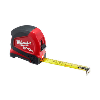 Milwaukee 48226602 LED Tape Measure 3m/10ft | Toolden