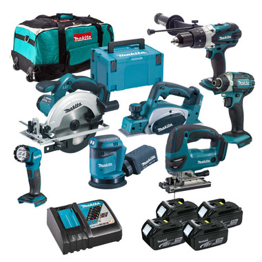 Makita LXT 18V 7 Piece Tool Kit with 4x 5.0Ah Batteries | Toolden