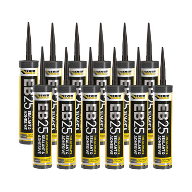 Everbuild EB25 Hybrid Sealant Adhesive Anthracite 300ml (12 Pack) | Toolden