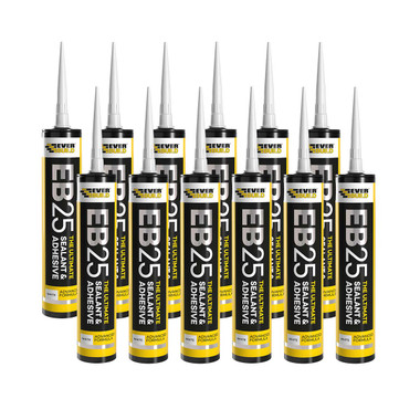 Everbuild EB25 Hybrid Sealant Adhesive White 300ml (12 Pack) | Toolden