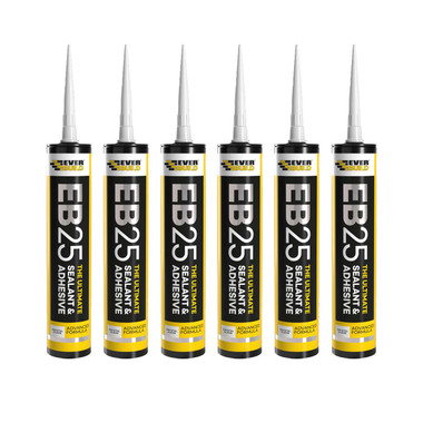 Everbuild EB25 Hybrid Sealant Adhesive Clear 300ml (6 Pack) | Toolden
