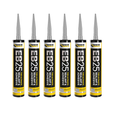 Everbuild EB25 Hybrid Sealant Adhesive Grey 300ml (6 Pack) | Toolden