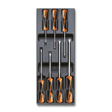 Beta T198 Pozidriv® - Supadriv® & Slotted Screwdriver Set in a Plastic ...