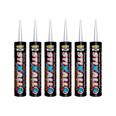 Everbuild Stixall Extreme Power Cartridge Grey 290ml (6 Pack) | Toolden