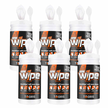 Tygris HW101 OneWipe Hand Wipes 110 Wipes (6 Tubs) | Toolden