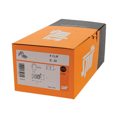 Spit 016990 Steel Single P Clip 20mm (Box of 150) | Toolden
