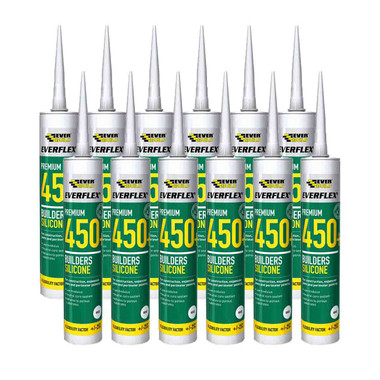 Everbuild 450TR Everflex 450 Builders Silicone Translucent 300ml (12 ...