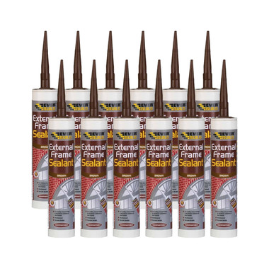 Everbuild EXTBN External Frame Sealant 290ml Brown (12 Pack)