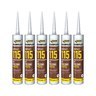 Everbuild MASWE Everflex 115 GP Building Mastic White 285ml (6 Pack ...