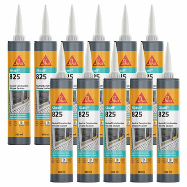 Everbuild 825 Tecnic Silicone Portland Stone 380ml (12 Pack) | Toolden