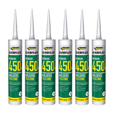 Everbuild Everflex 450 Builders Silicone Buff 300ml (6 Pack) | Toolden