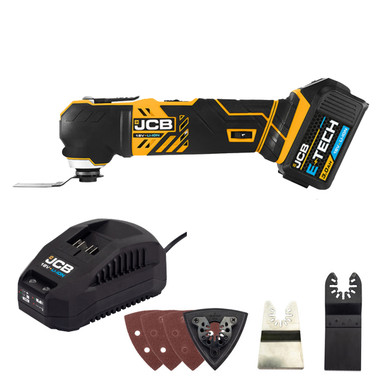 JCB JCB-18MT-3CX-B 18V Cordless Multi-Tool with 1 x 3.0Ah Battery | Toolden