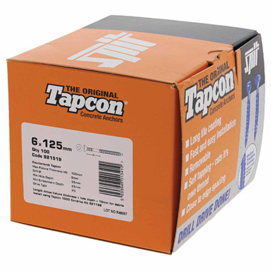 Spit 921507 Tapcon Concrete Screws Countersunk 5 x 32/7mm 100 | Toolden