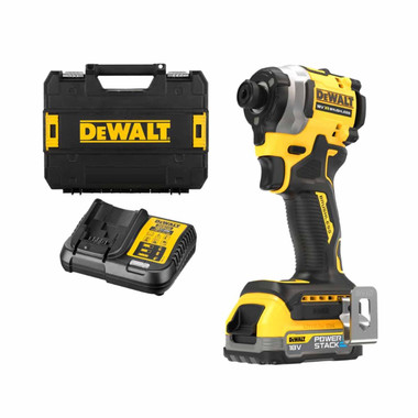 Dewalt DCF850E1T-QW 18V XR Powerstack Impact Driver 1x 1.7Ah | Toolden