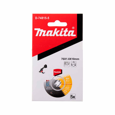 Makita 74815-5 Cut Off Wheel 76mm x 10mm (5 Pack) | Toolden
