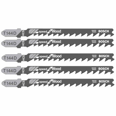 Bosch 2608630040 T 144 D Jigsaw Blade Speed for Wood (5 Pack) | Toolden