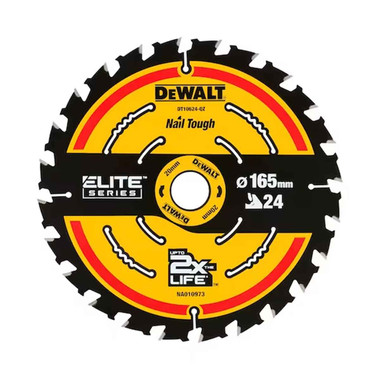 DeWalt DT10624-QZ Extreme Circular Saw Blade for Wood 165 x 20mm 24 ...