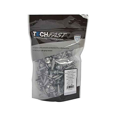 TechFast 6.3 x 25mm Roofing Screws Sheet To Timber TFHT6325 (100 Pack ...