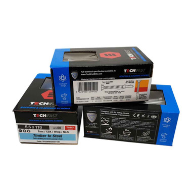 TechFast 5.5 x 110 mm Timber To Steel 50 Box | Toolden