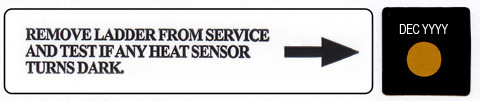 Duo Safety Heat Sensor Labels