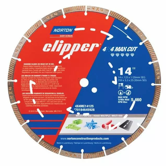 Norton Clipper 4X4 Max Cut iHD Multi-Purpose Dry Segmented High-Speed Blade