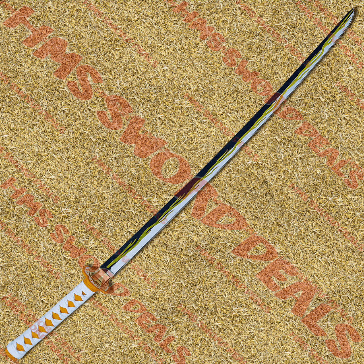 Demon Slayer Nichirin of Zenitsu Agatsuma Sword w/ Scabbard (Full Tang ...