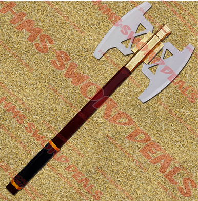 LOTR Axe of Gimli The Double Axe with Stand & Scabbard