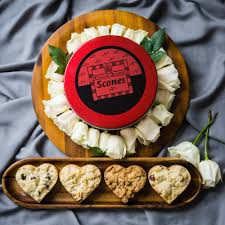 Tin of Heart Shaped Scones (10) - Valentines Day