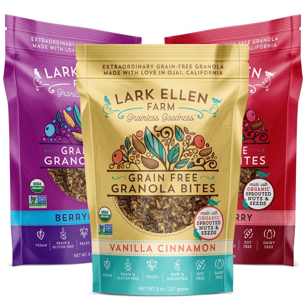LARK ELLEN FARM SPROUTED GRANOLA VARIETY PACK - 3 Pack - Gluten Free ...