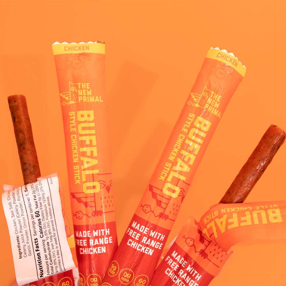 Free Range Chicken Buffalo Chicken Meat Sticks - Pack of 20