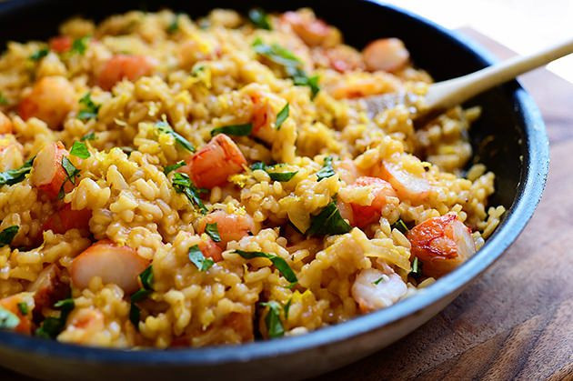 Lemon Basil Shrimp Risotto
